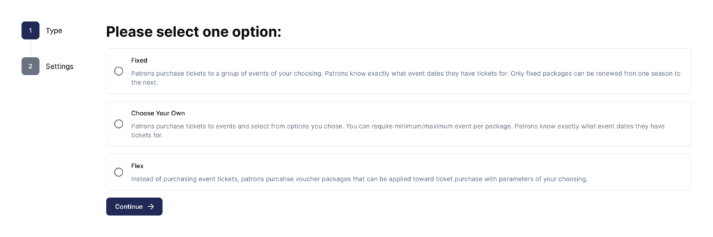 Ticket Packages – UpStageCRM